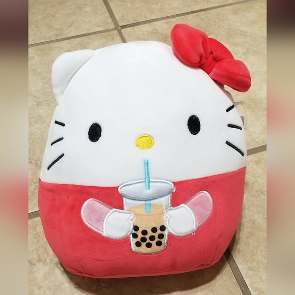 Sanrio | Toys | Sanrio Hello Kitty With Boba 8 Inch Squishmallow Plush ...